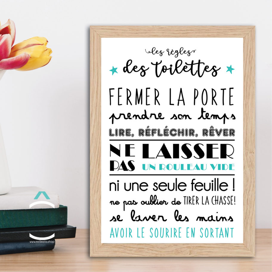 Cadre – Les règles des toilettes – Méli Mélô Concept
